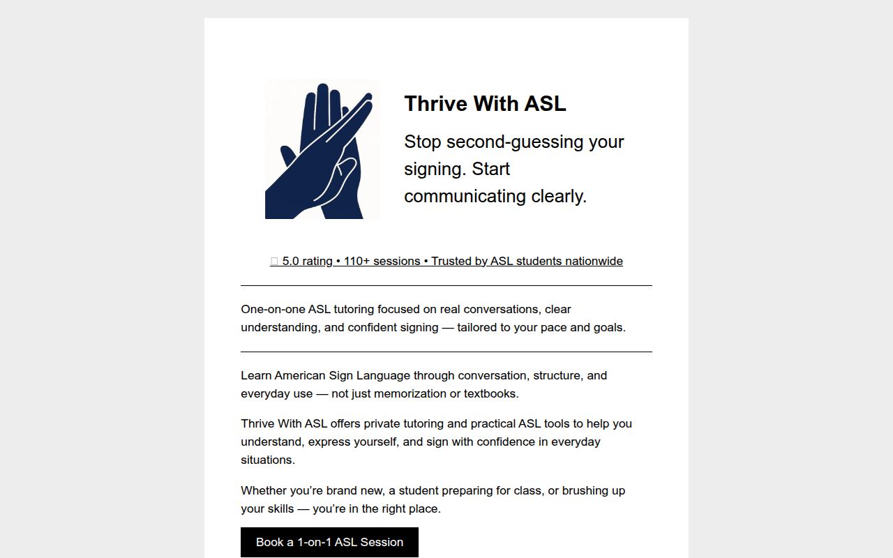 Thrive With ASL